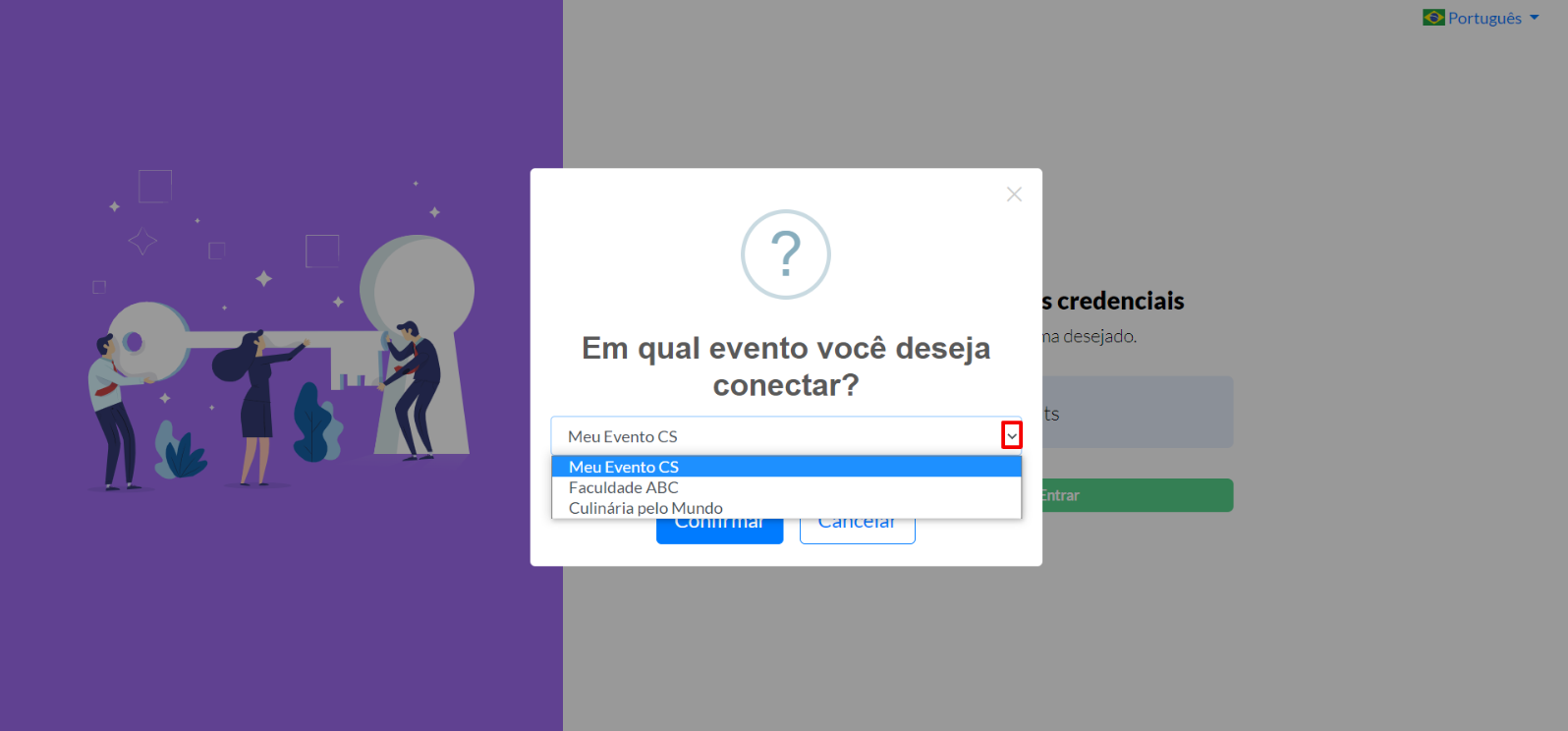 Como trocar de evento ao entrar no painel do participante? (v. 3.0 ...
